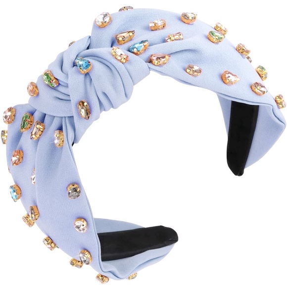 Hair | Crystal Knotted Blue Headband New | Poshmark